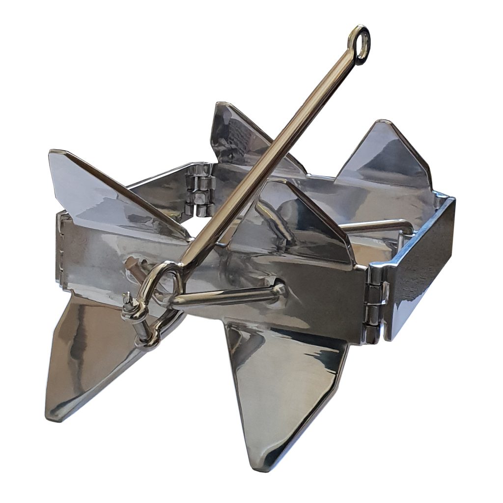 9.2kg Polished Stainless Steel Slide Anchor Box Anchor Suits Boats up ...